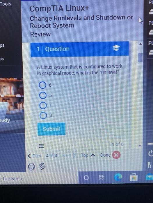 Solved Tools PI IA CompTIA Linux+ Change Runlevels and | Chegg.com