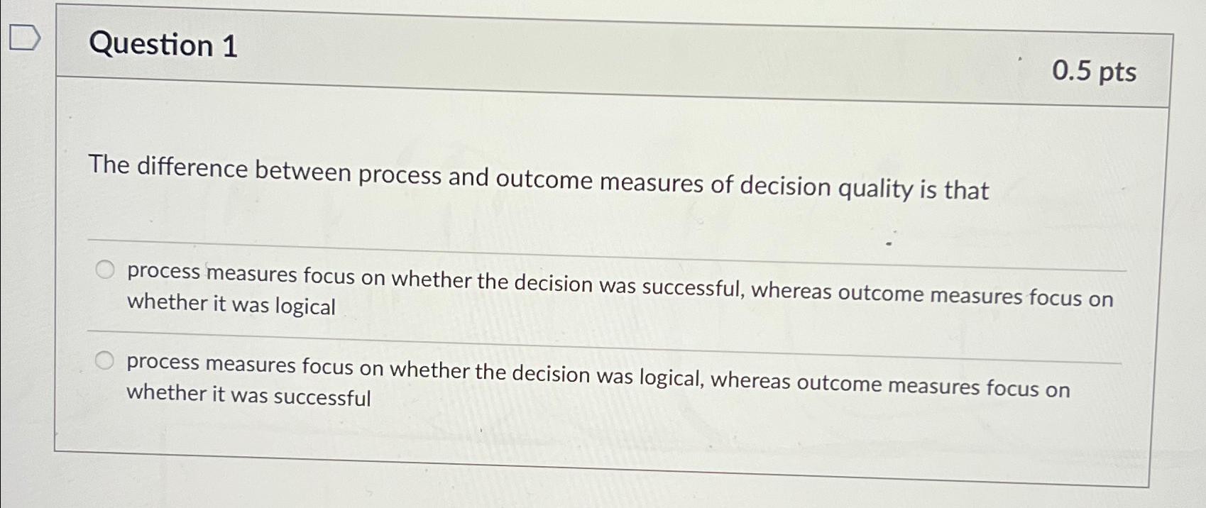 Solved Question 10.5ptsThe difference between process and | Chegg.com