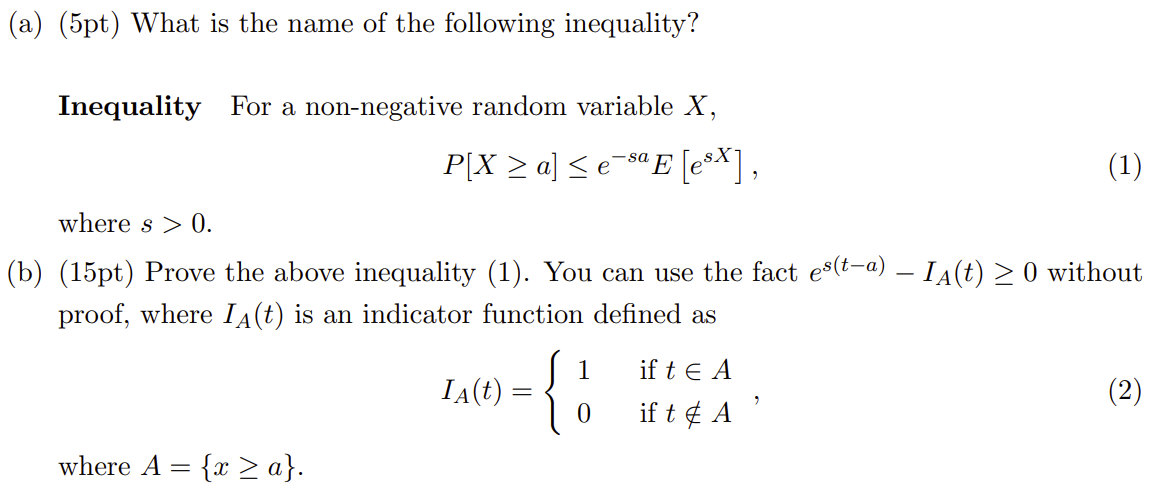 Solved (a) (5pt) ﻿What is the name of the following | Chegg.com