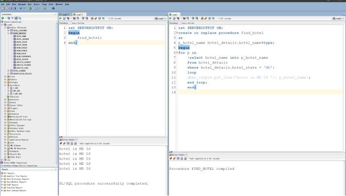 Solved BY - set SERVEROUTPUT ON begin find hotel: 4 and 1 | Chegg.com