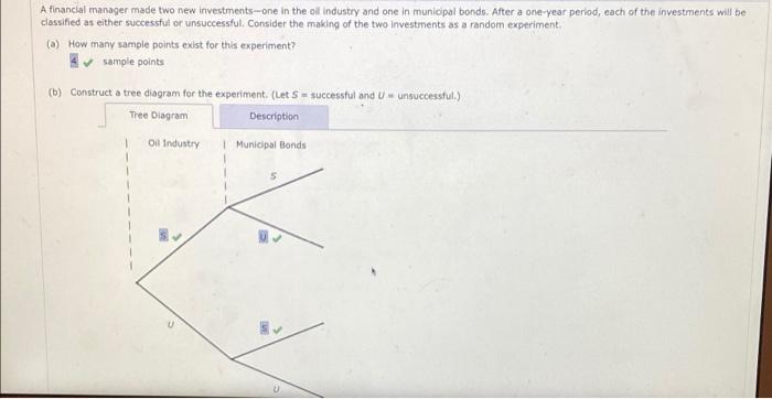 Solved a A financial manager made two new investments-one in | Chegg.com
