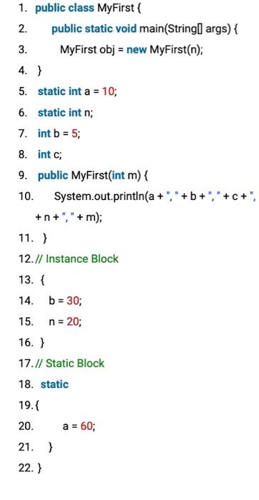 Solved 1. public class First_C{ public void myMethod()) 2. | Chegg.com