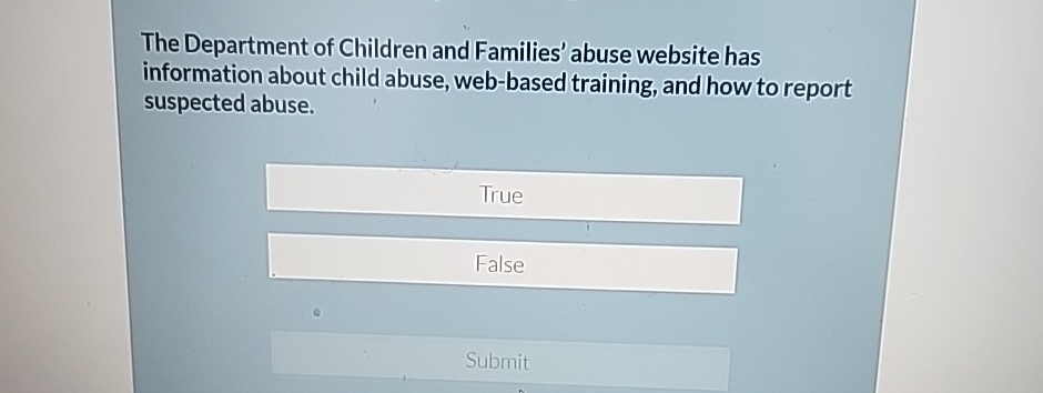 Solved The Department of Children and Families' abuse | Chegg.com