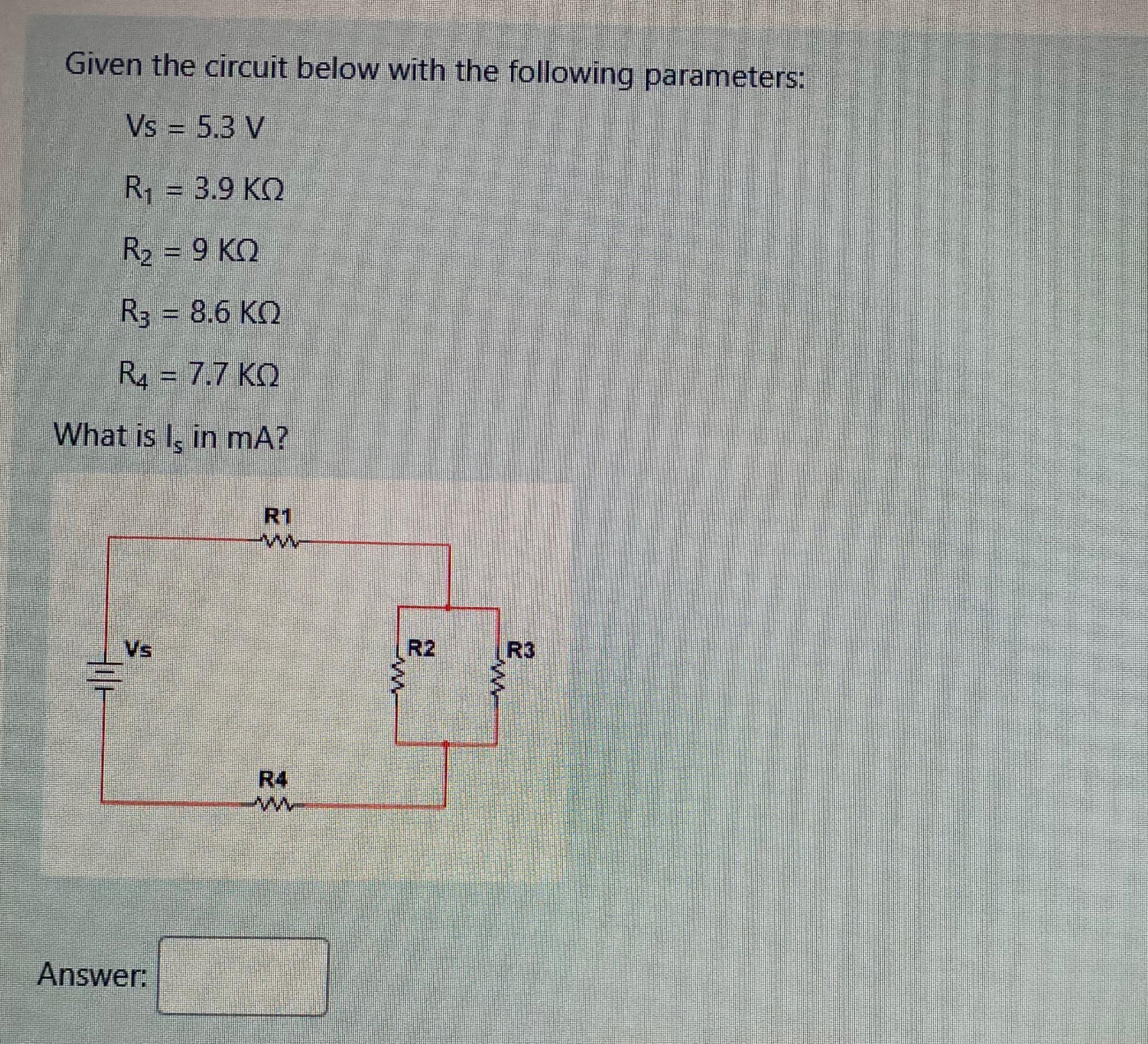 Solved Given the circuit below with the following | Chegg.com