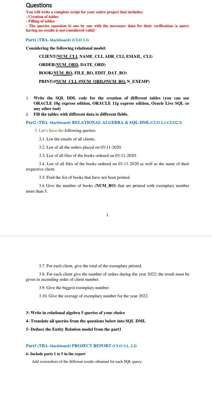 Solved Questions You Will Write A Complete Script For Your 