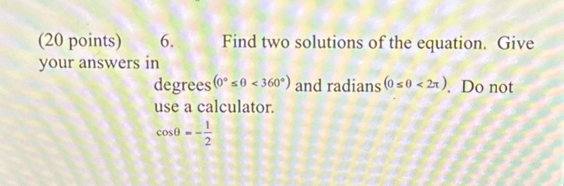 Solved (20 ﻿points)6. q, ﻿your answers in Find two solutions | Chegg.com