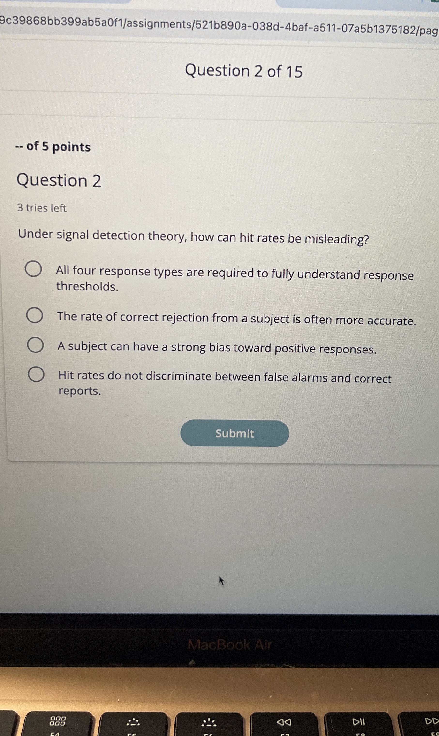 Solved -- ﻿of 5 ﻿pointsQuestion 23 ﻿tries leftUnder signal | Chegg.com