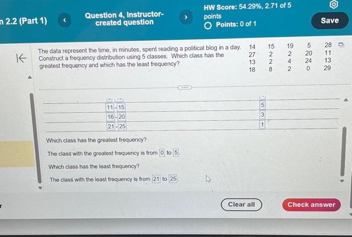 Solved n 2.2 (Part 1) T K Question 4, Instructor- created | Chegg.com