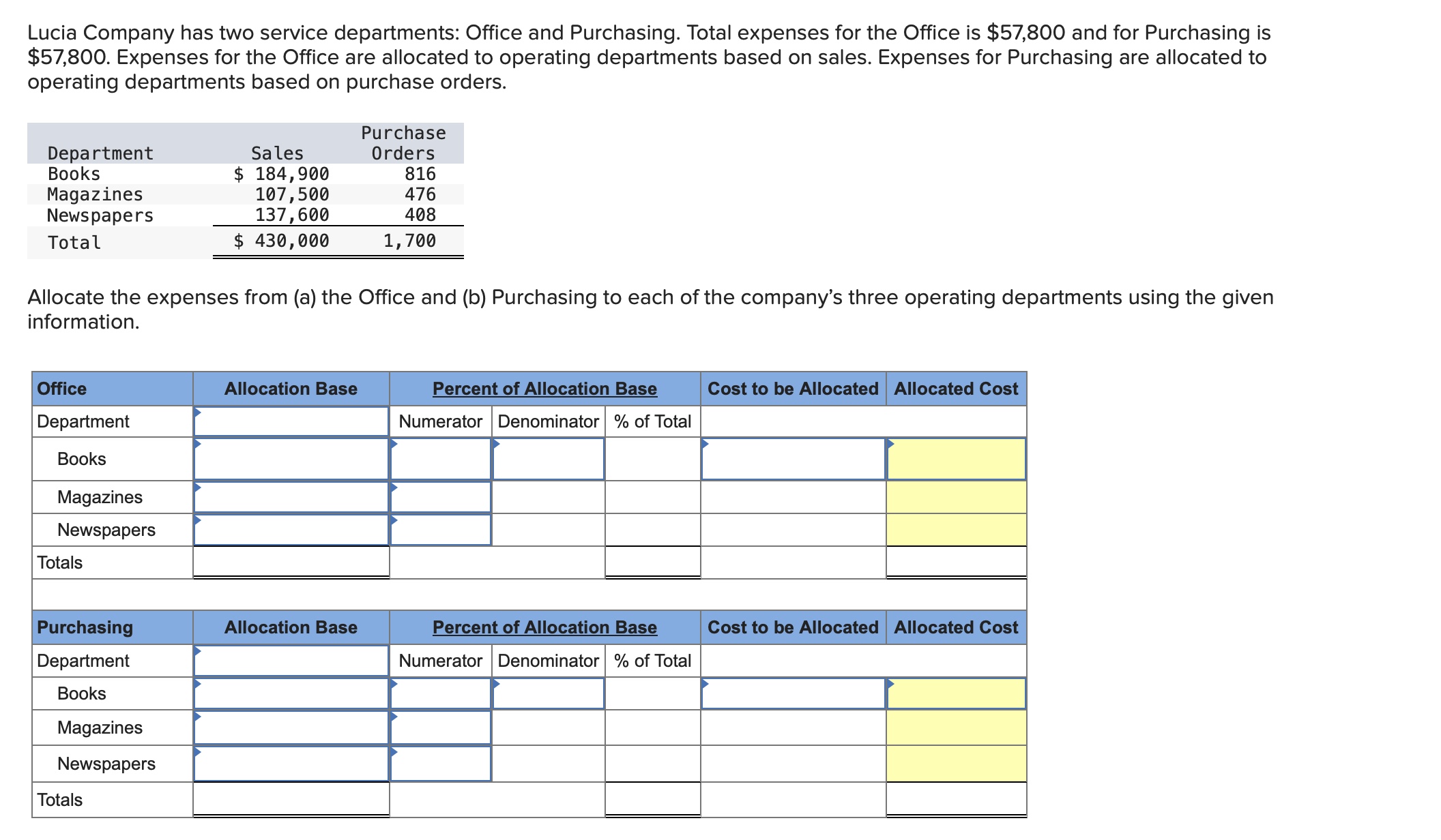 Solved 4. ﻿please answer in the same format Lucia Company | Chegg.com