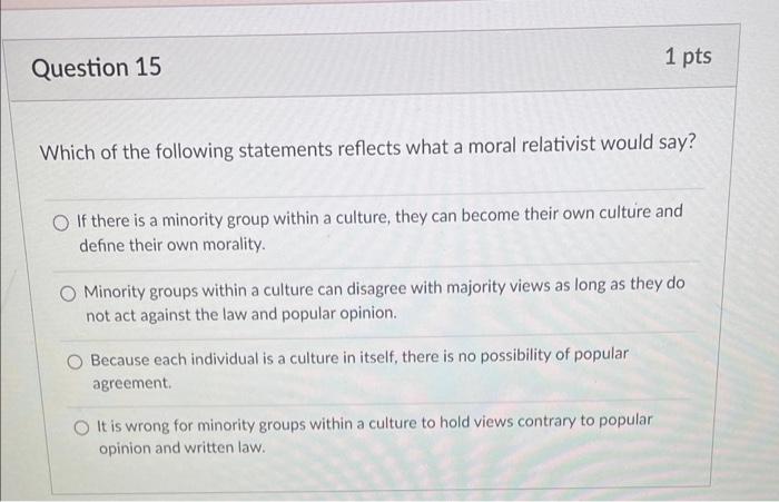 which of the following statements reflects what a | Chegg.com