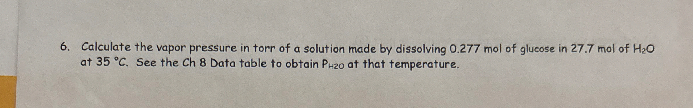 Solved Calculate the vapor pressure in torr of a solution | Chegg.com