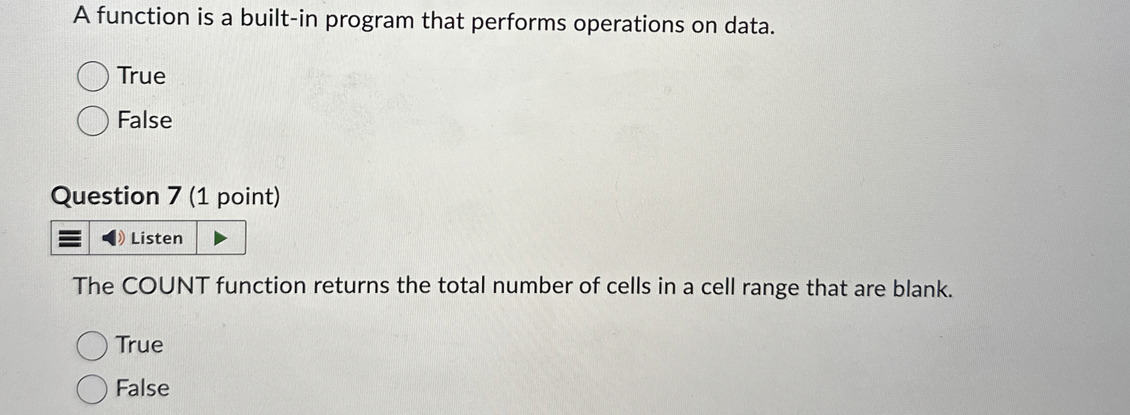 Solved A function is a built-in program that performs | Chegg.com