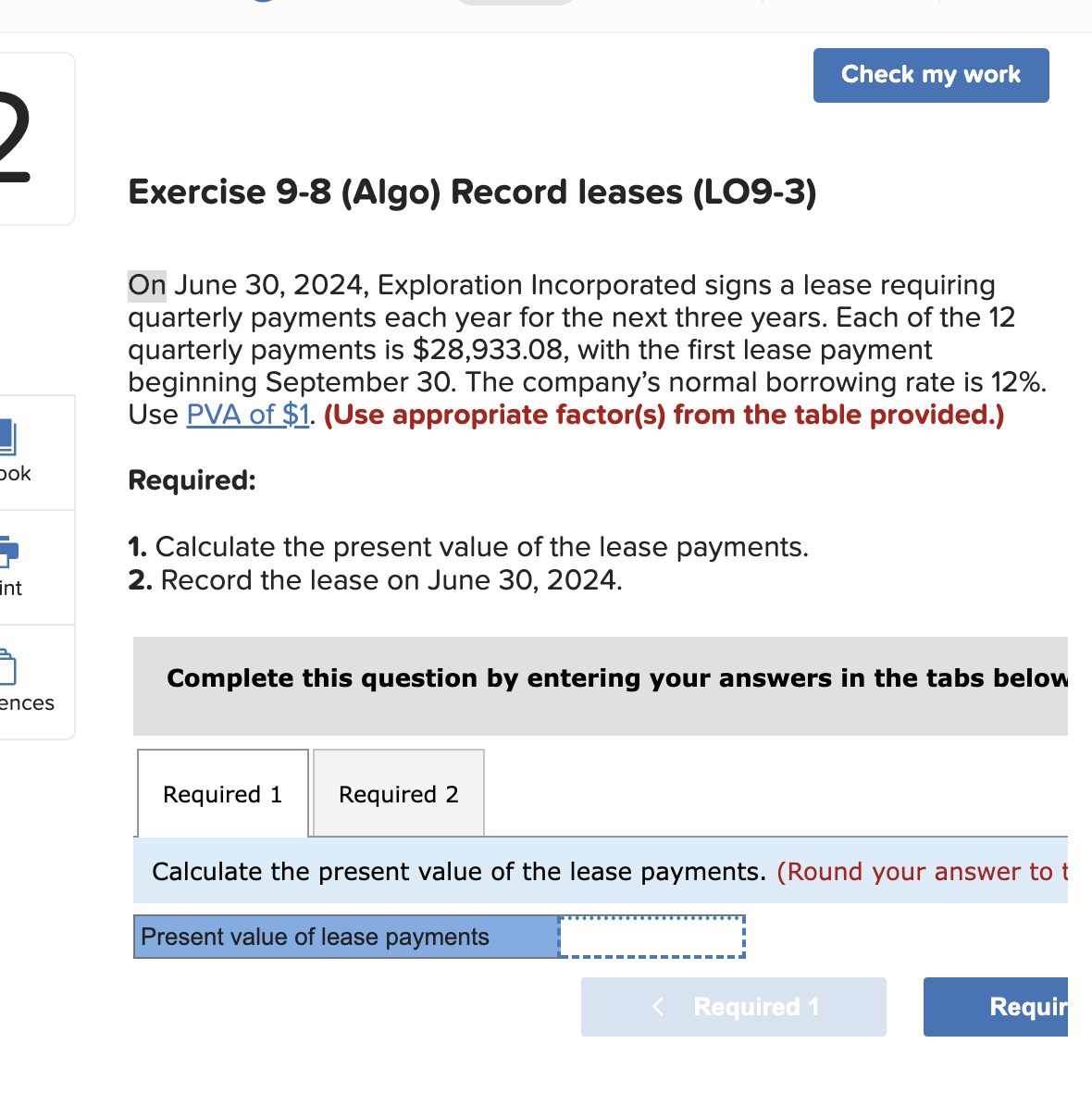 Solved Exercise 9-8 (Algo) ﻿Record leases (LO9-3)On June | Chegg.com