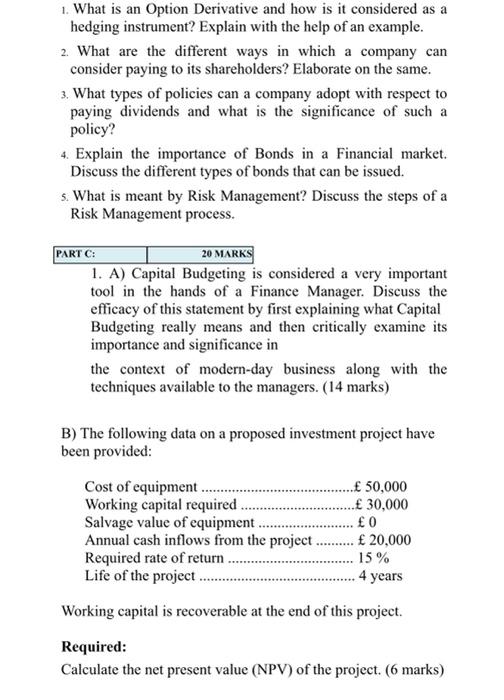 Solved 1. What is an Option Derivative and how is it | Chegg.com