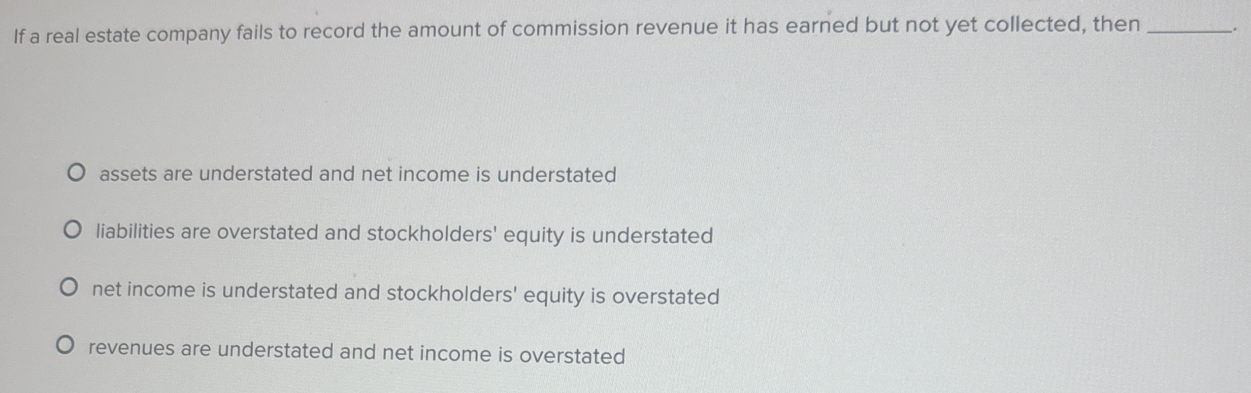 If a real estate company fails to record the amount | Chegg.com