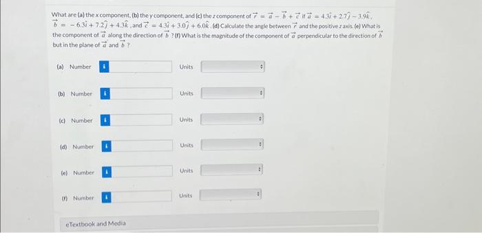 Solved What are (a) the x component, (b) the y component, | Chegg.com