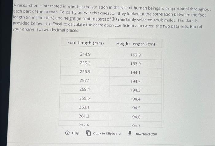A researcher is interested in whether the variation | Chegg.com
