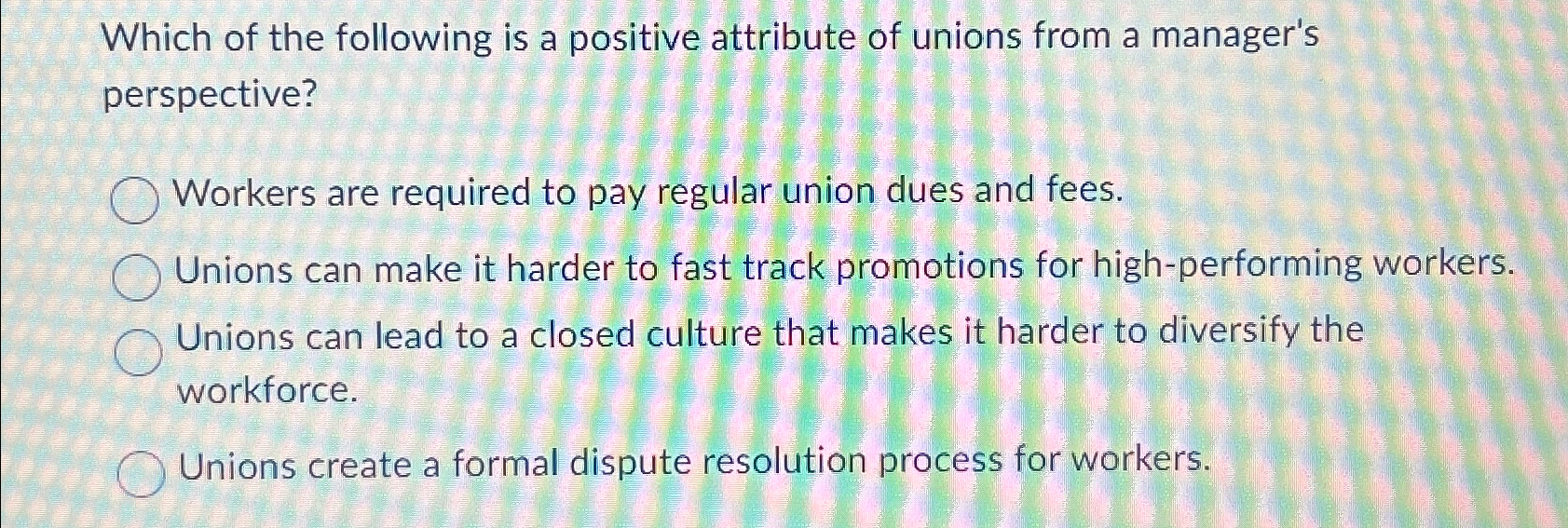 Solved Which of the following is a positive attribute of | Chegg.com