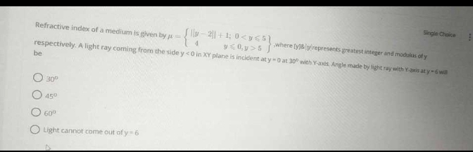 Solved Refractive index of a medium is given by | Chegg.com