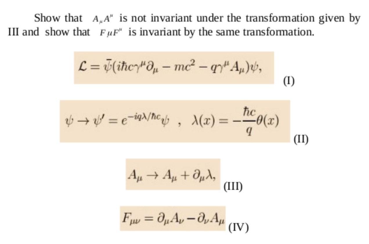 Solved Show that A,A" is not invariant under the | Chegg.com