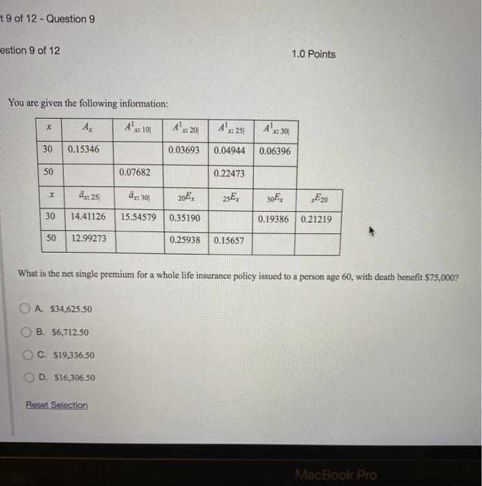 Solved 19 of 12 - Question 9 estion 9 of 12 1.0 Points You | Chegg.com Solved 19 of 12 - Question 9 estion 9 of 12 1.0 Points You | Chegg.com