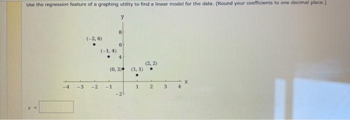 Solved Use the regression feature of a graphing utility to | Chegg.com