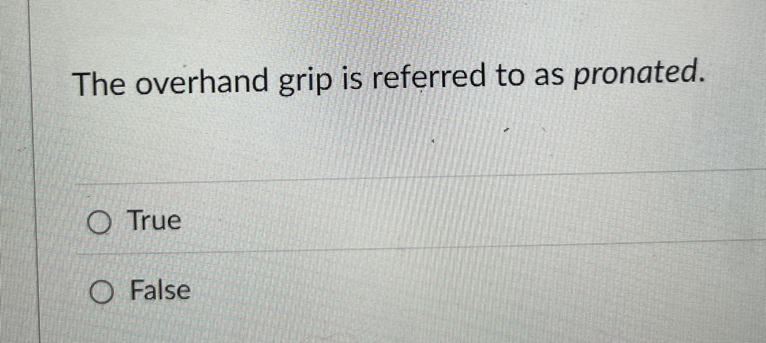 Solved The overhand grip is referred to as | Chegg.com