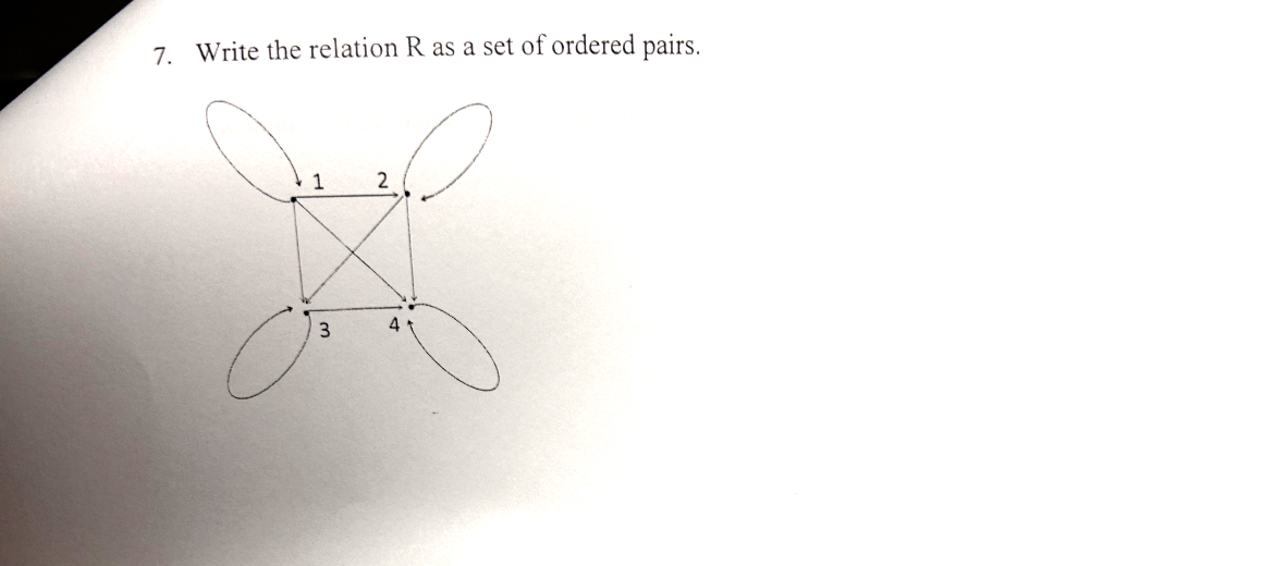 Solved Write The Relation R As A Set Of Ordered Pairs