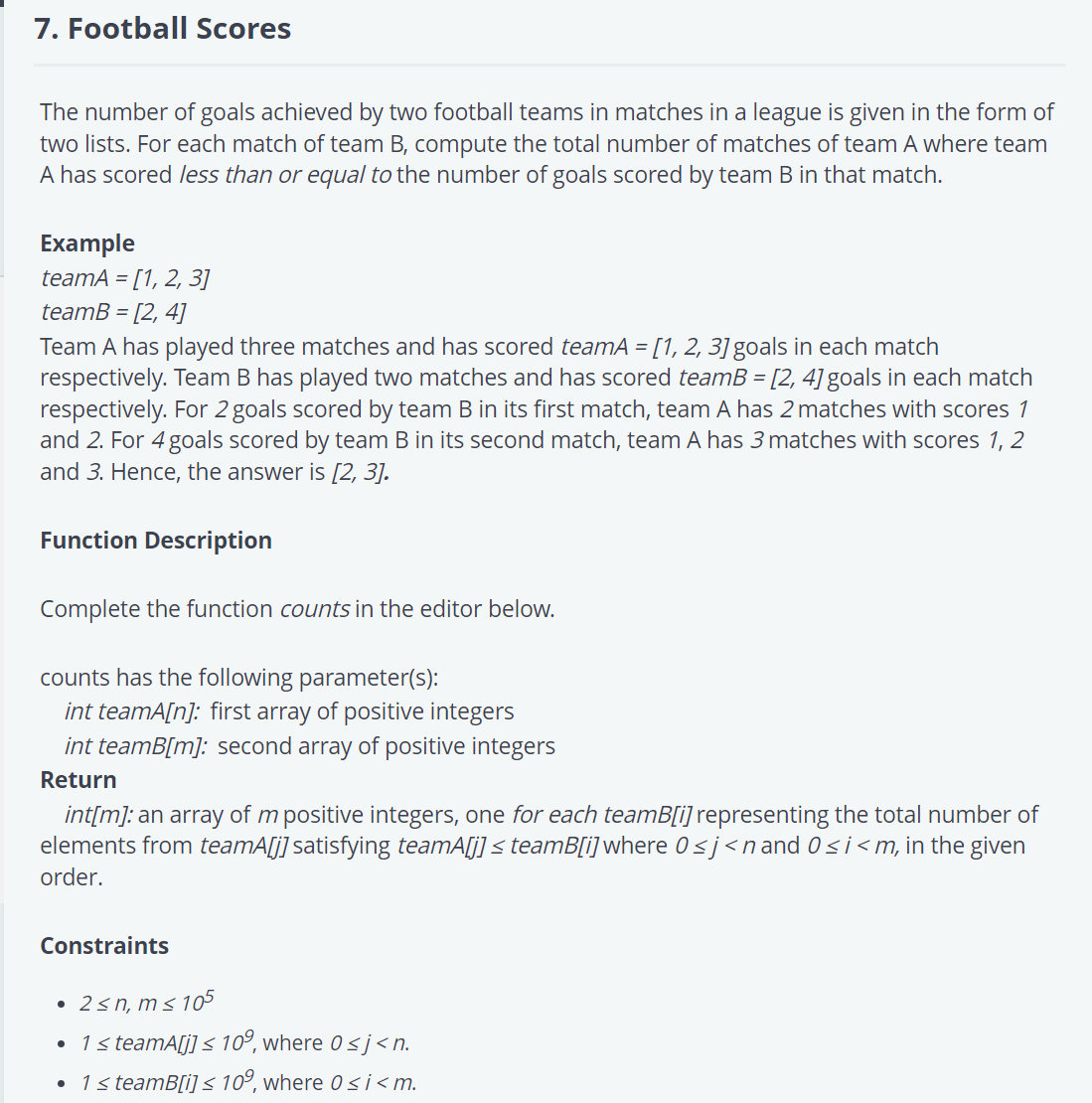 Solved 10. ﻿Football Scores The number of goals achieved by | Chegg.com