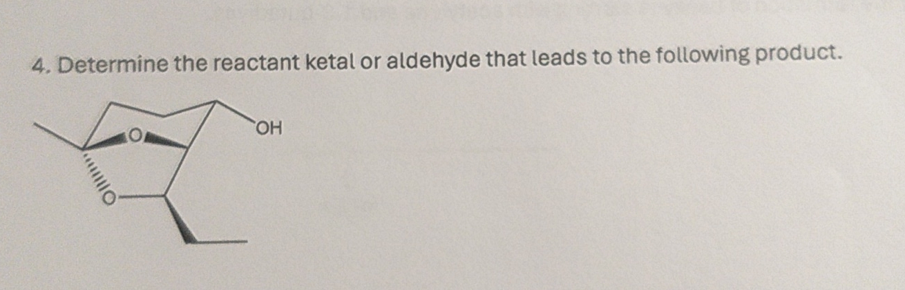 Solved Determine the reactant ketal or aldehyde that leads | Chegg.com