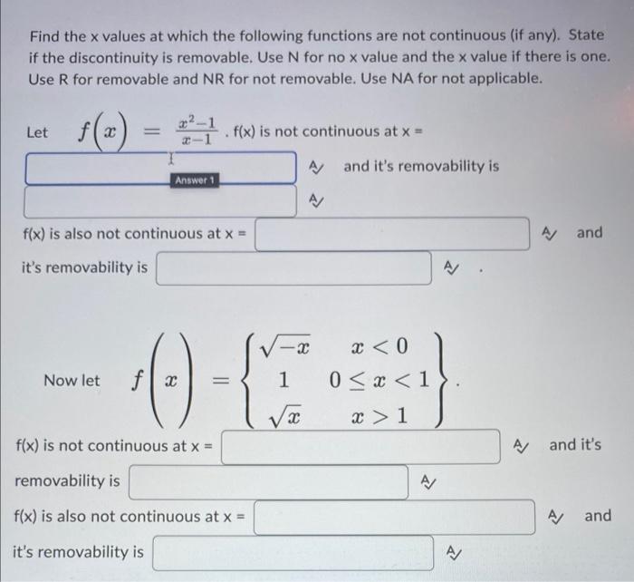 Solved Find the x values at which the following functions | Chegg.com