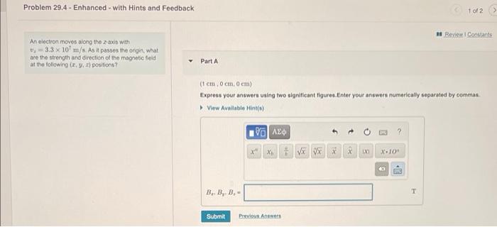 Solved Problem 29.4 - Enhanced with Hints and Feedback 1 of | Chegg.com