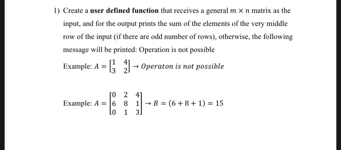Solved Matlab class. try to solve it byt the easiest way | Chegg.com