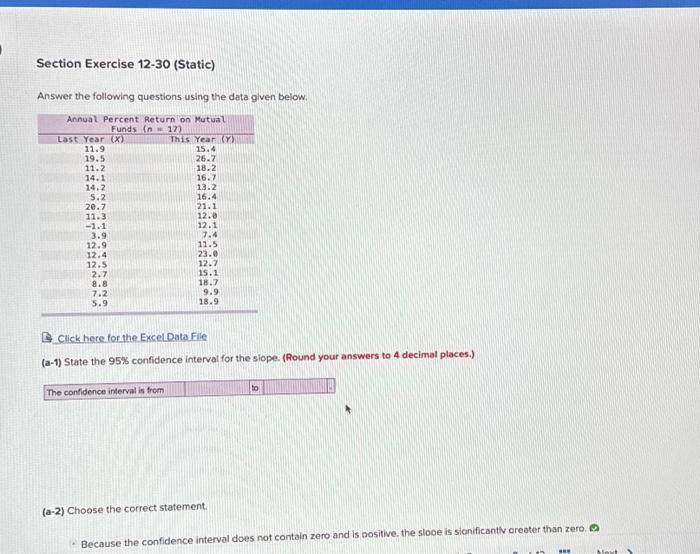 Solved Section Exercise 12-30 (Static) Answer the following | Chegg.com