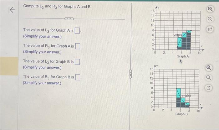 Solved Compute L3 and R3 for Graphs A and B. The value of L3 | Chegg.com