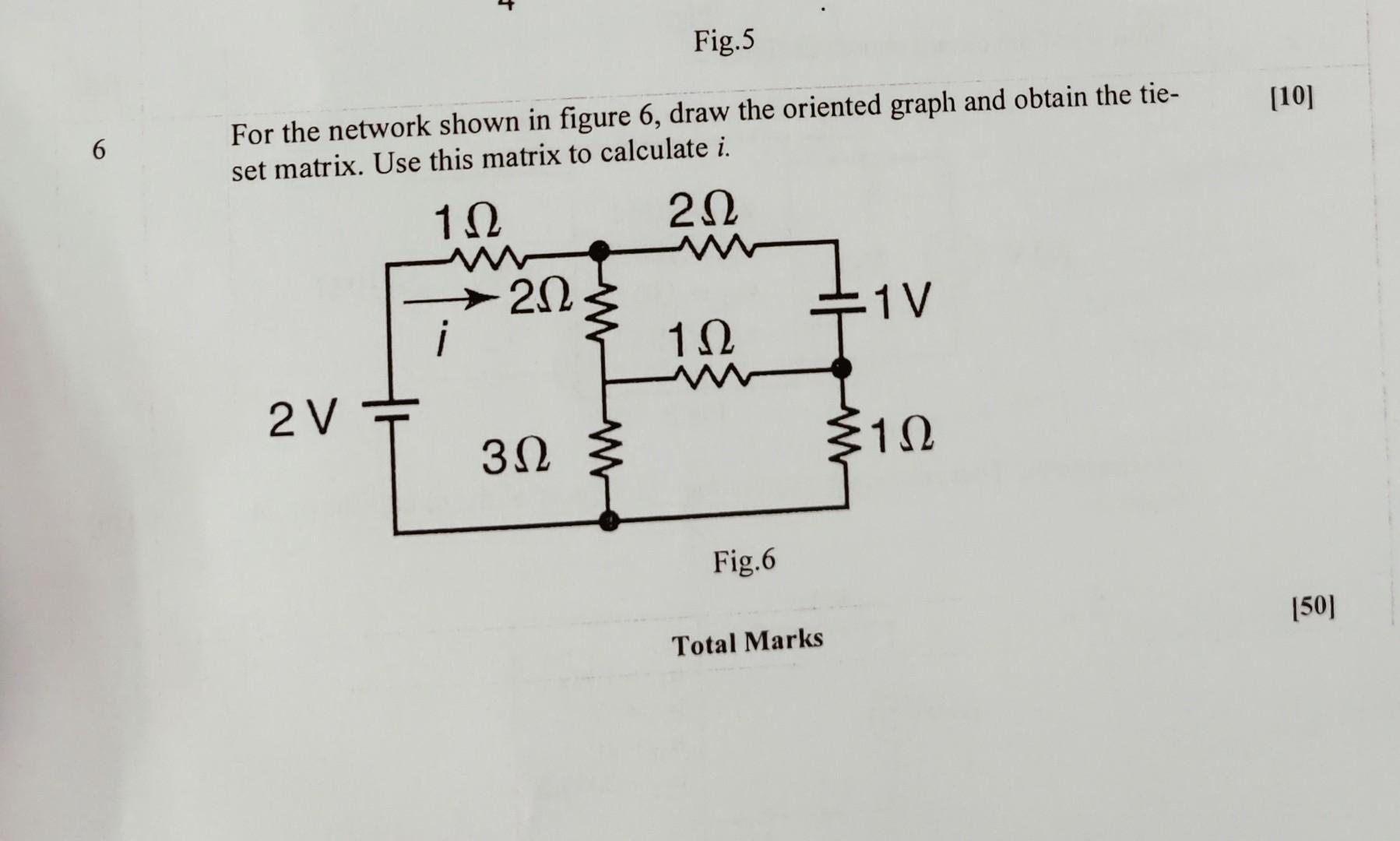 Solved For the network shown in figure 6, draw the oriented | Chegg.com