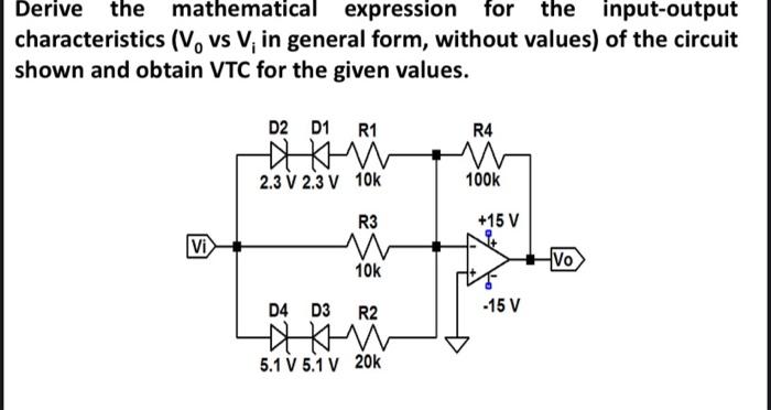 Solved Derive the mathematical expression for the | Chegg.com