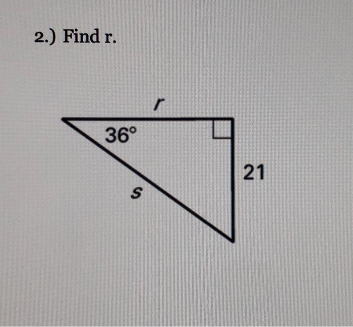 2.) Find r. | Chegg.com