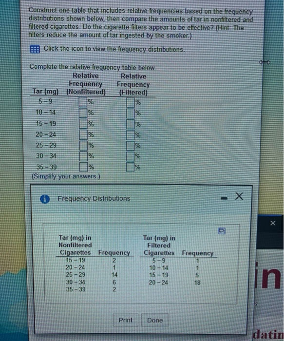 Solved Construct one table that includes relative | Chegg.com