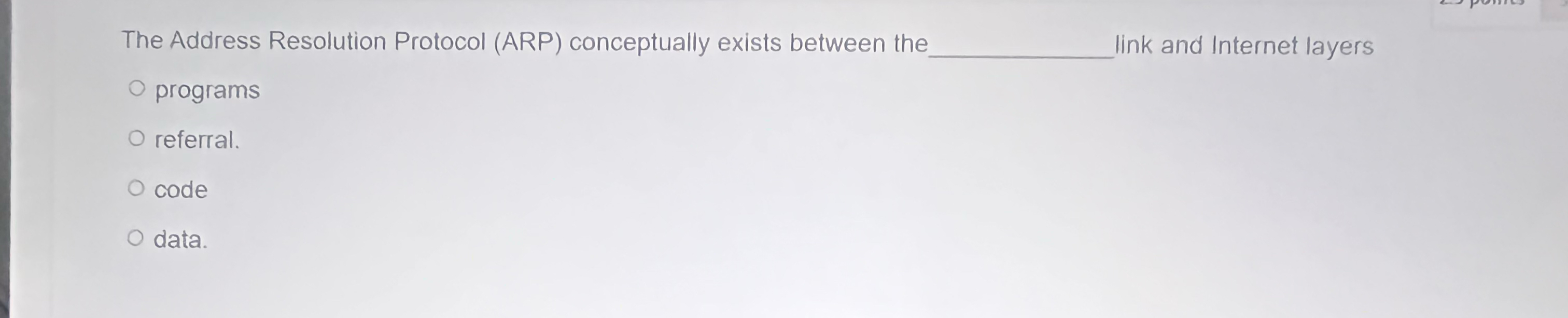 Solved The Address Resolution Protocol (ARP) ﻿conceptually | Chegg.com