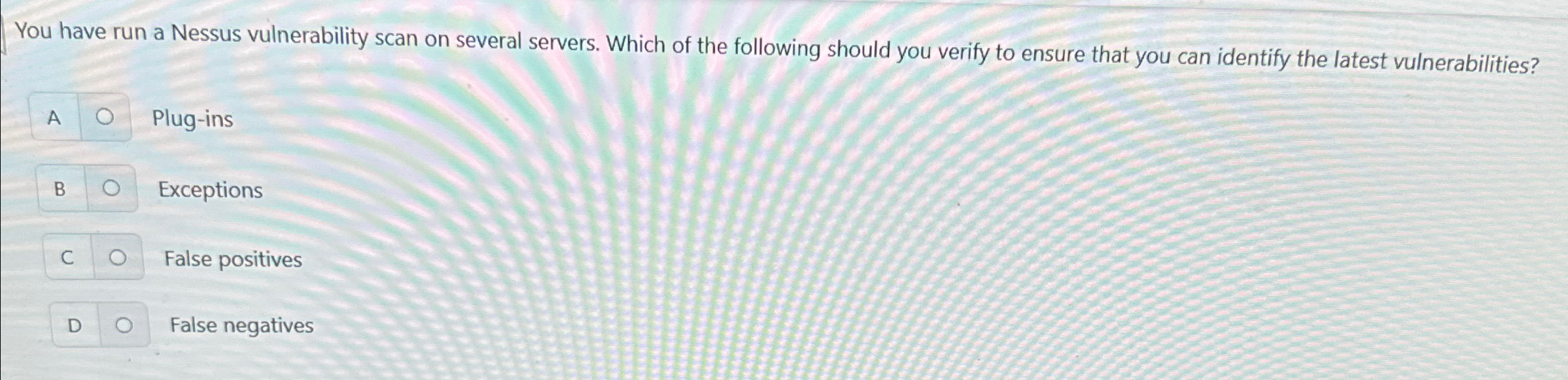 Solved You have run a Nessus vulnerability scan on several | Chegg.com