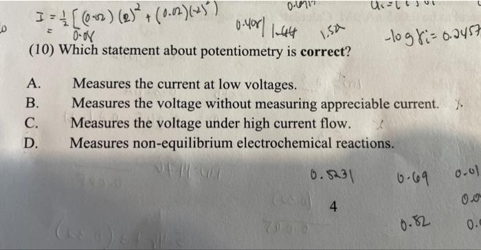 Solved I=21[(0⋅2)(2)2+(0.02)(−2)2)=0.0 V (10) Which | Chegg.com