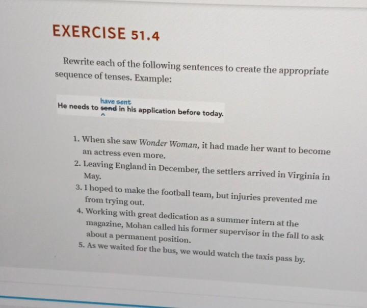 Solved EXERCISE 51.4 Rewrite each of the following sentences | Chegg.com