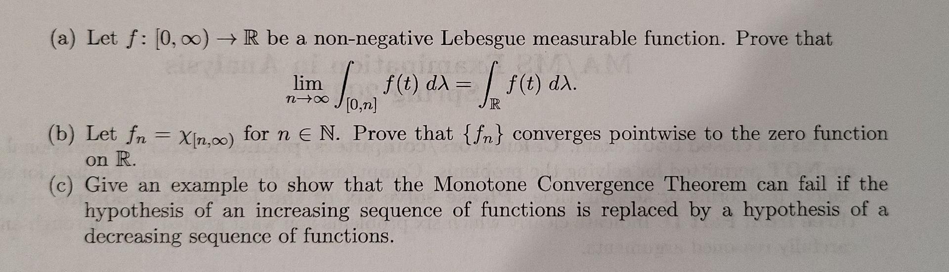 Solved (2) Let | denote Lebesgue measure on R. 1 (a) Let | Chegg.com