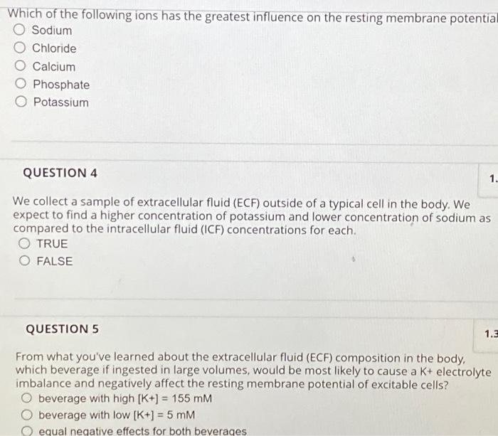 Solved At the resting membrane potential (e.g. −70mV ), the | Chegg.com