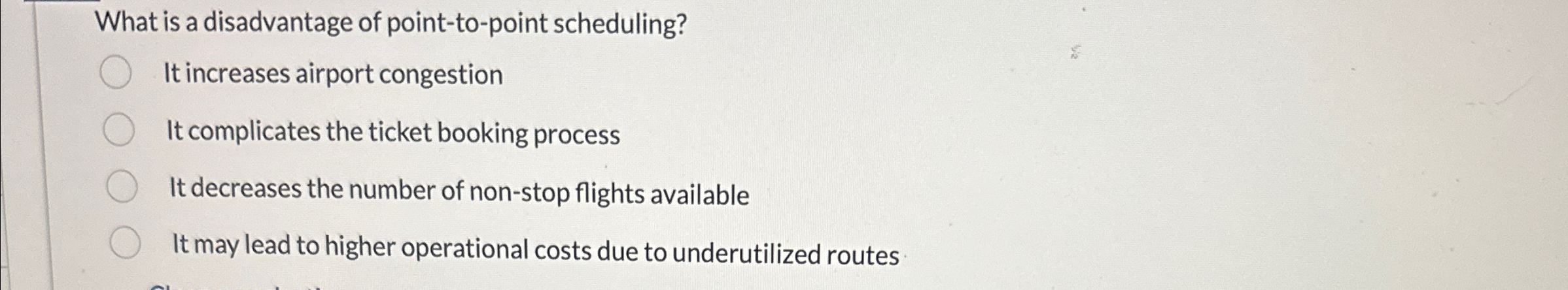 Solved What is a disadvantage of point-to-point | Chegg.com
