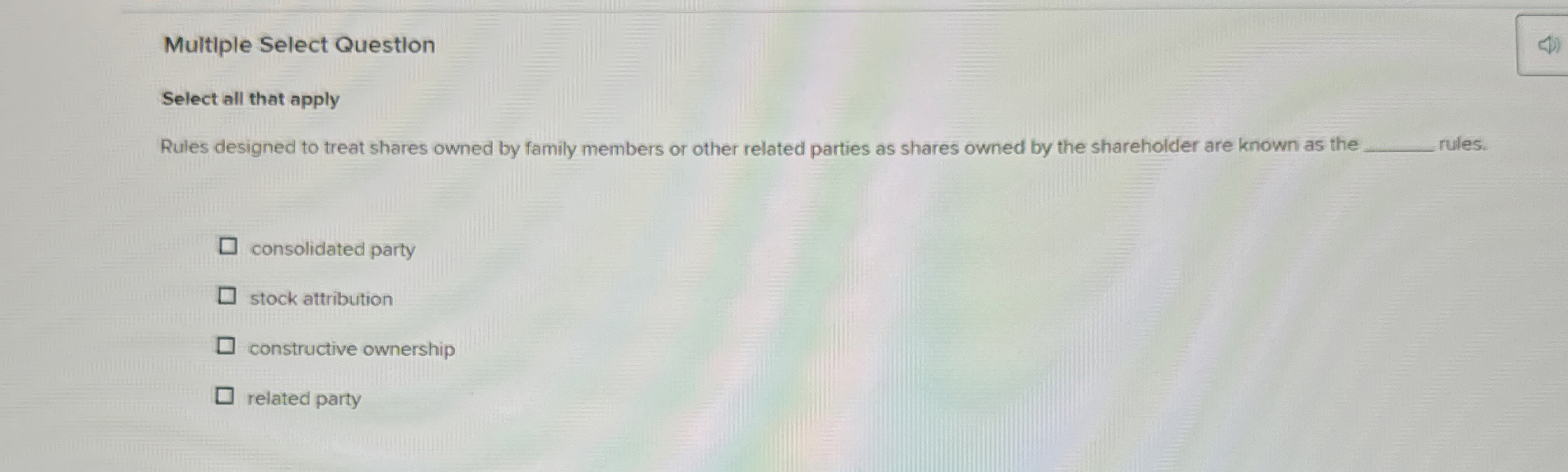 Solved Multiple Select QuestionSelect all that applyRules | Chegg.com