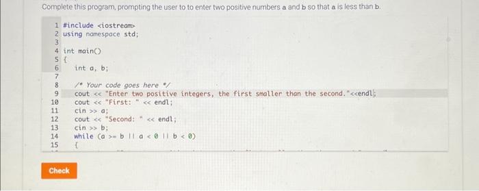 Solved Complete this program, prompting the user to to enter | Chegg.com
