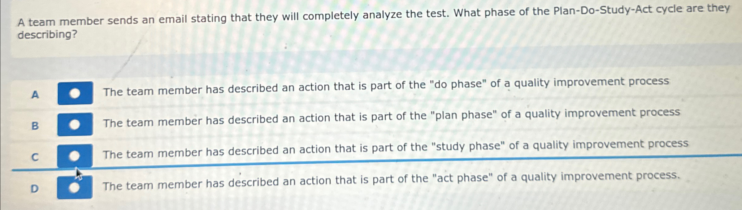 Solved A team member sends an email stating that they will | Chegg.com