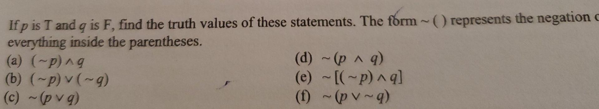 Solved 4. Find the truth values of the statements in | Chegg.com